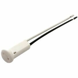 Ecola G4 патрон керамический круглый торцевой с проводами 2*8см