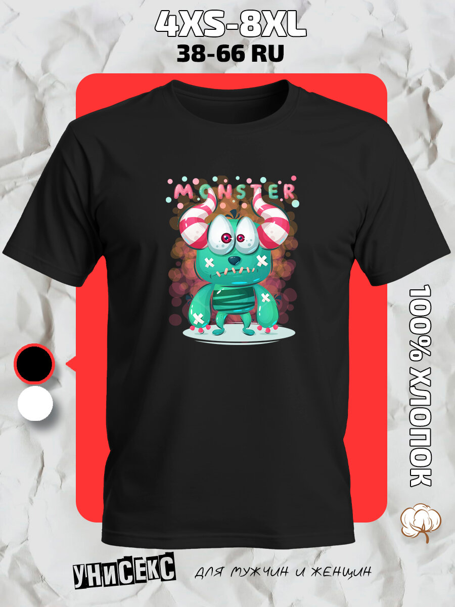 Футболка с принтом собака monster