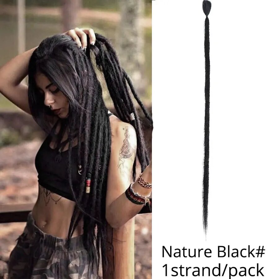 Дреды синтетические черные Nature Black 20 дюймов