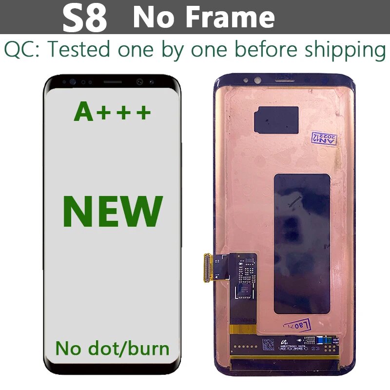 Дисплей Super AMOLED для SAMSUNG Galaxy S8 SM-G950 G950F S8 Plus SM-G955 G955F, AMOLED S8 NoFrame