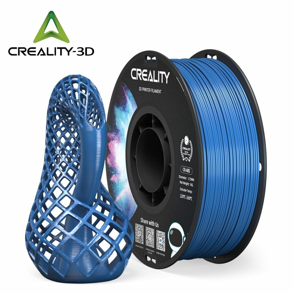 CR-ABS Пластик для 3Д принтеров CREALITY синий 1.75mm, 1кг