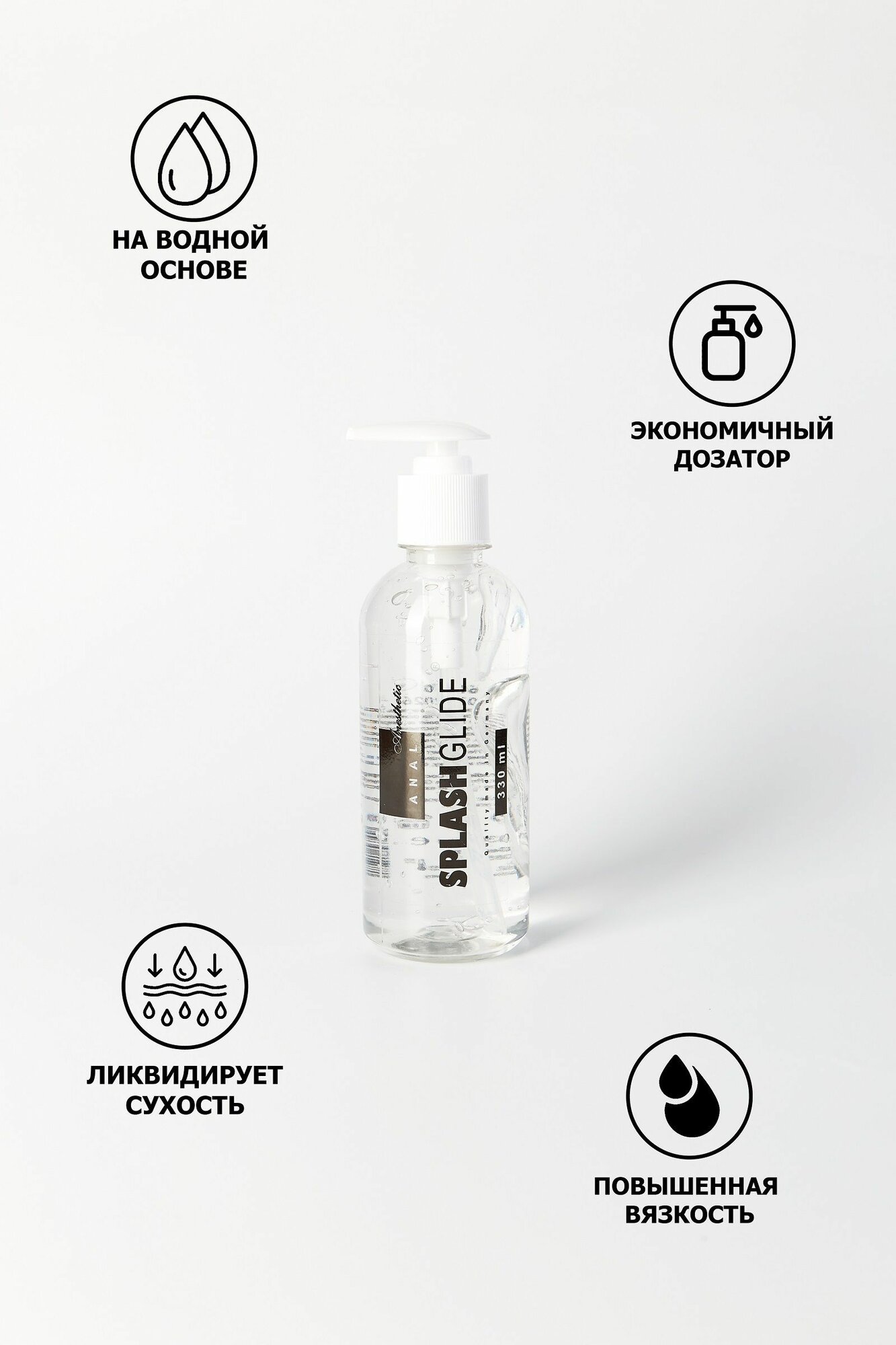 Анальный лубрикант на водной основе Splashglide Anal Anesthetic - 330 мл, Splashglide, Германия