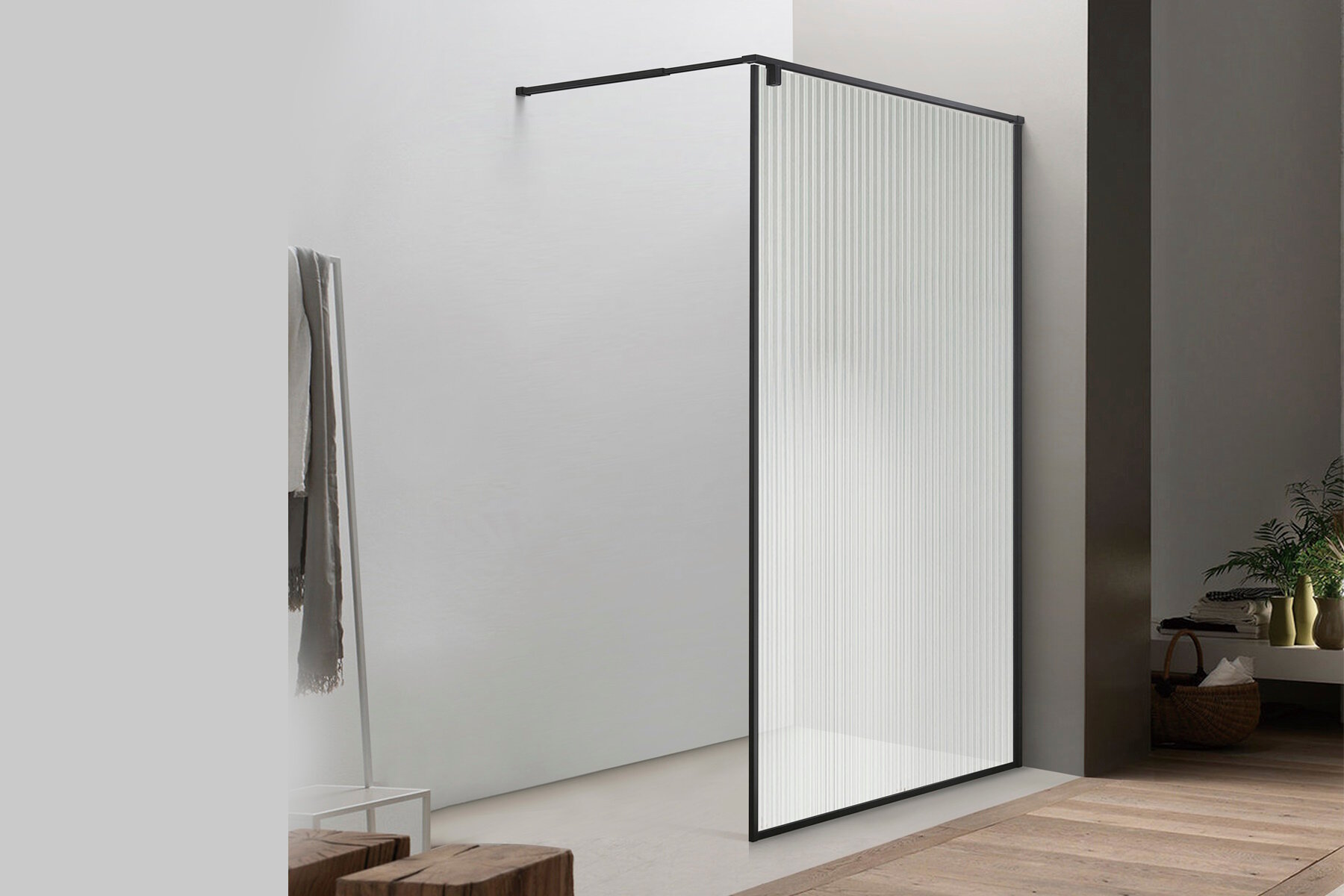 Душевая перегородка Royal Bath BERN RB120-C-BL 120x200 (рифленое)