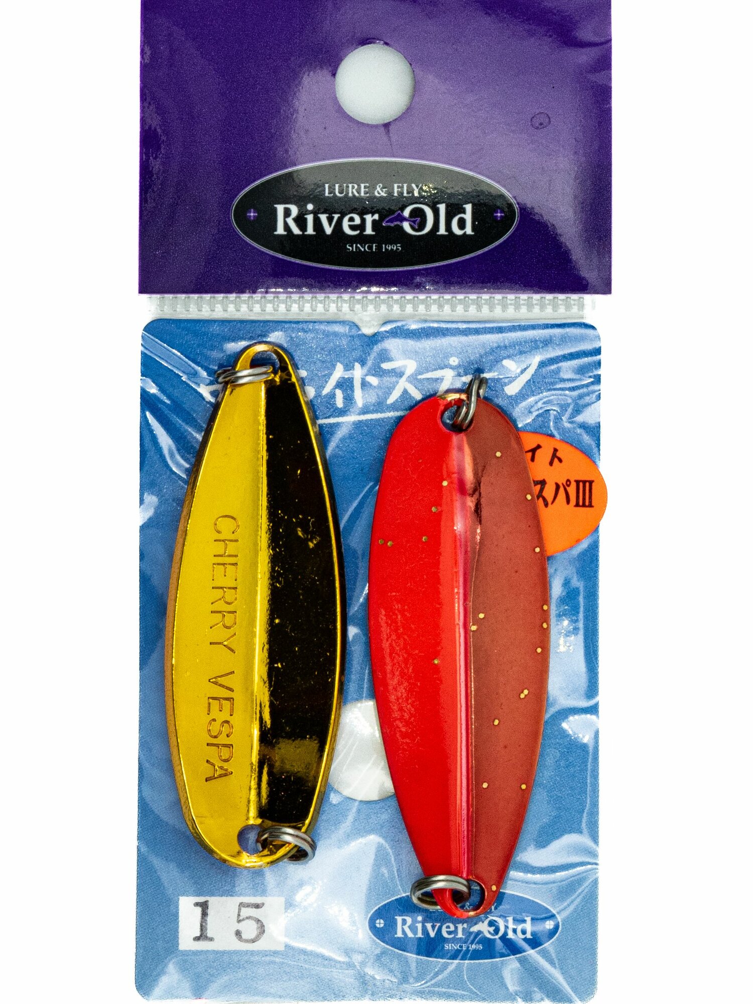 Колеблющаяся рыболовная блесна River Old Satellite Cherry Vespa III, 18 гр, 15