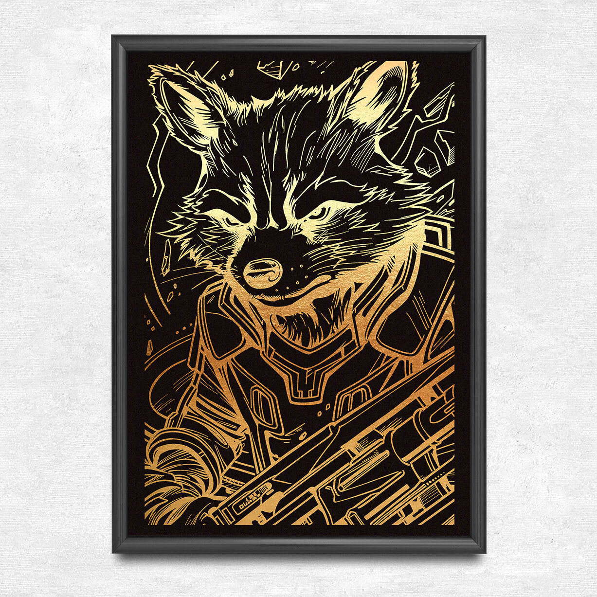 Постер Стражи Галактики / плакат для интерьера Ракета. Марвел, Marvel, комиксы, фильмы, игры