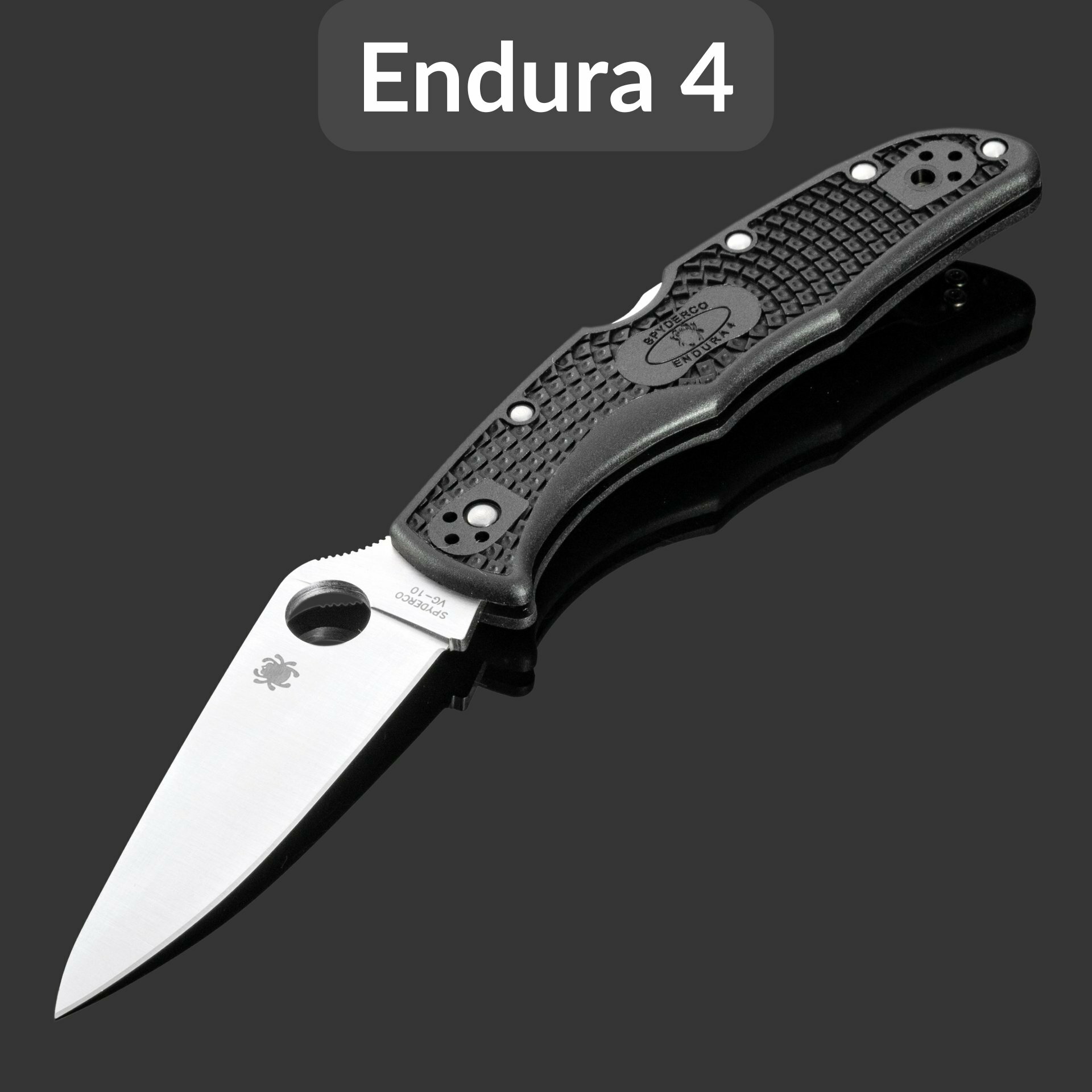 Складной нож Spyderco Endura 4 C10FPBK, сталь VG-10, рукоять Black FRN