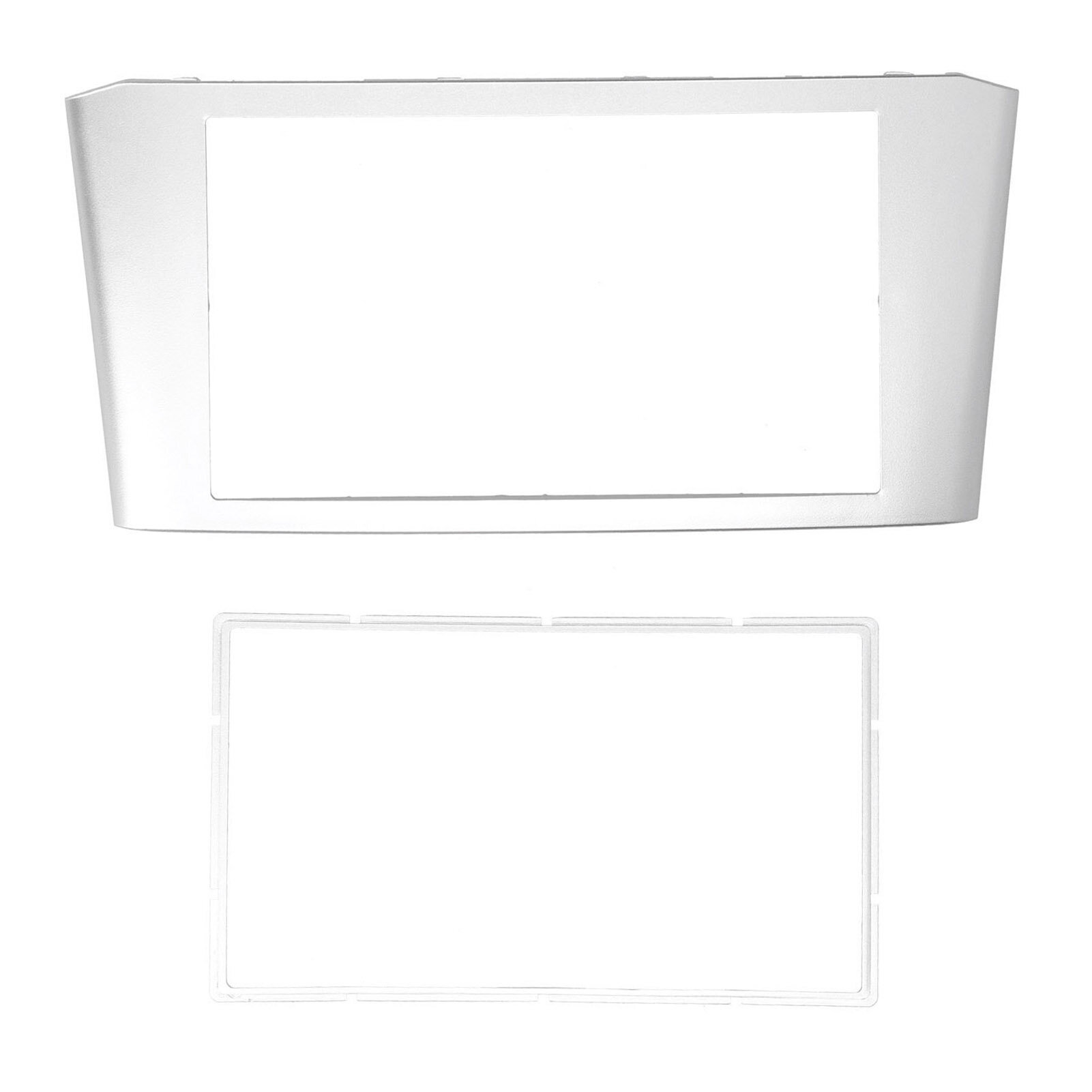 2-DIN магнитола, накладка на приборную панель, аудиосистема, DVD-проигрыватель, серебристая рамка, подходит для Avensis 2002–2008 гг.