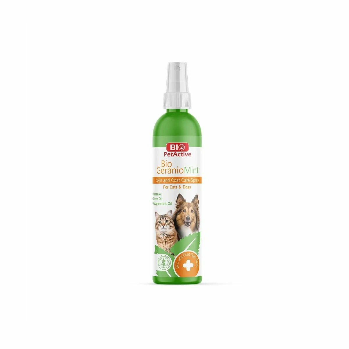 BioPetActive Спрей Bio Geraniomint с гераниолом и гвоздичным маслом для кошек и собак, 100 мл