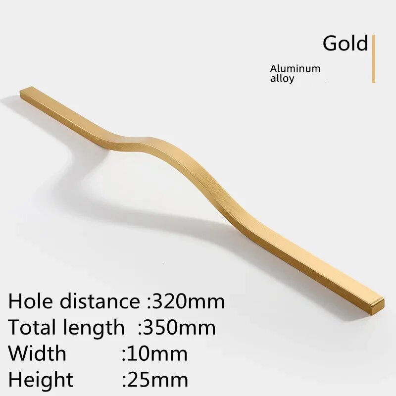Ручки для шкафов золотые, 320mm, 350mm