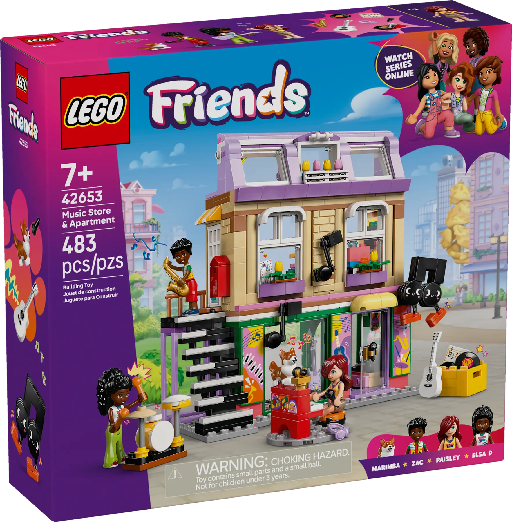 Конструктор LEGO FRIENDS 42653(N)," Музыкальный магазин и апартаменты", 483 детали
