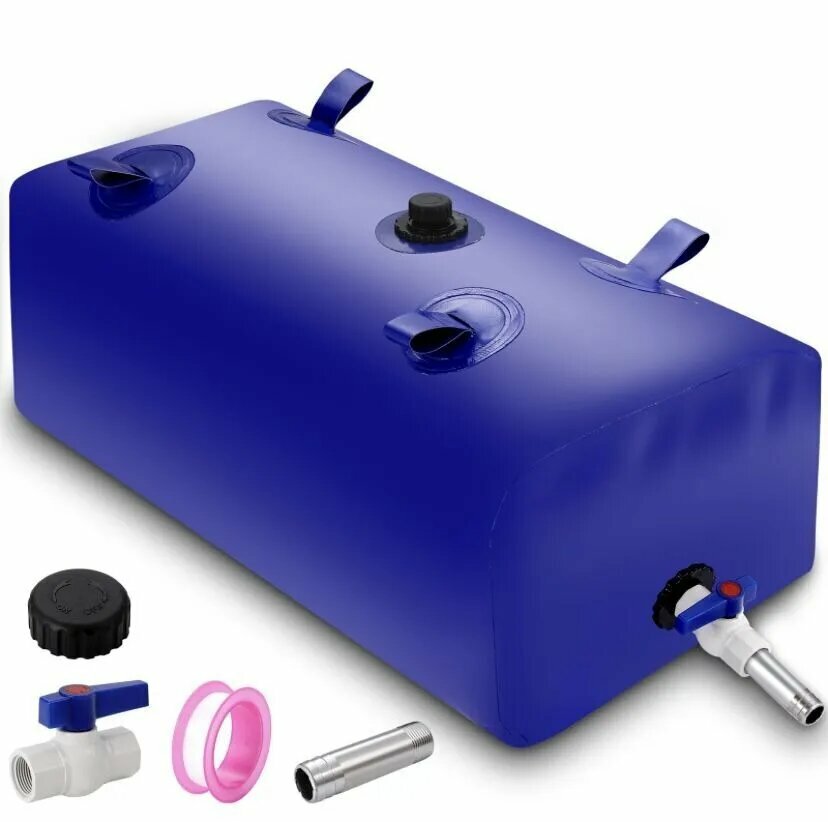 Резервуар для хранения воды большой емкости объемом 240 л, складной портативный мягкий открытый резервуар для воды из ПВХ