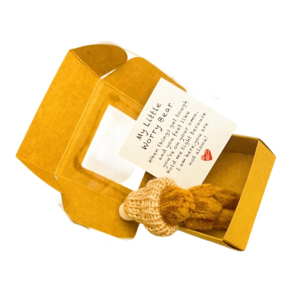 Портативный плюшевый Мишка В декоративной коробке, мягкие попутчики, игрушка-животное для детей, подарки для мероприятий и праздников