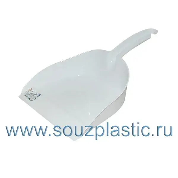 Совок для уборки SparkPlast, пластиковый, белый/бирюзовый, для дома и офиса, компактный размер — фото 1