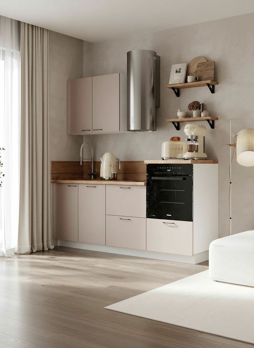 ARNIKA Кухонный гарнитур со столешницей "Дакия" 2,1м х 2,4м, Манголия фасад пленка ПВХ