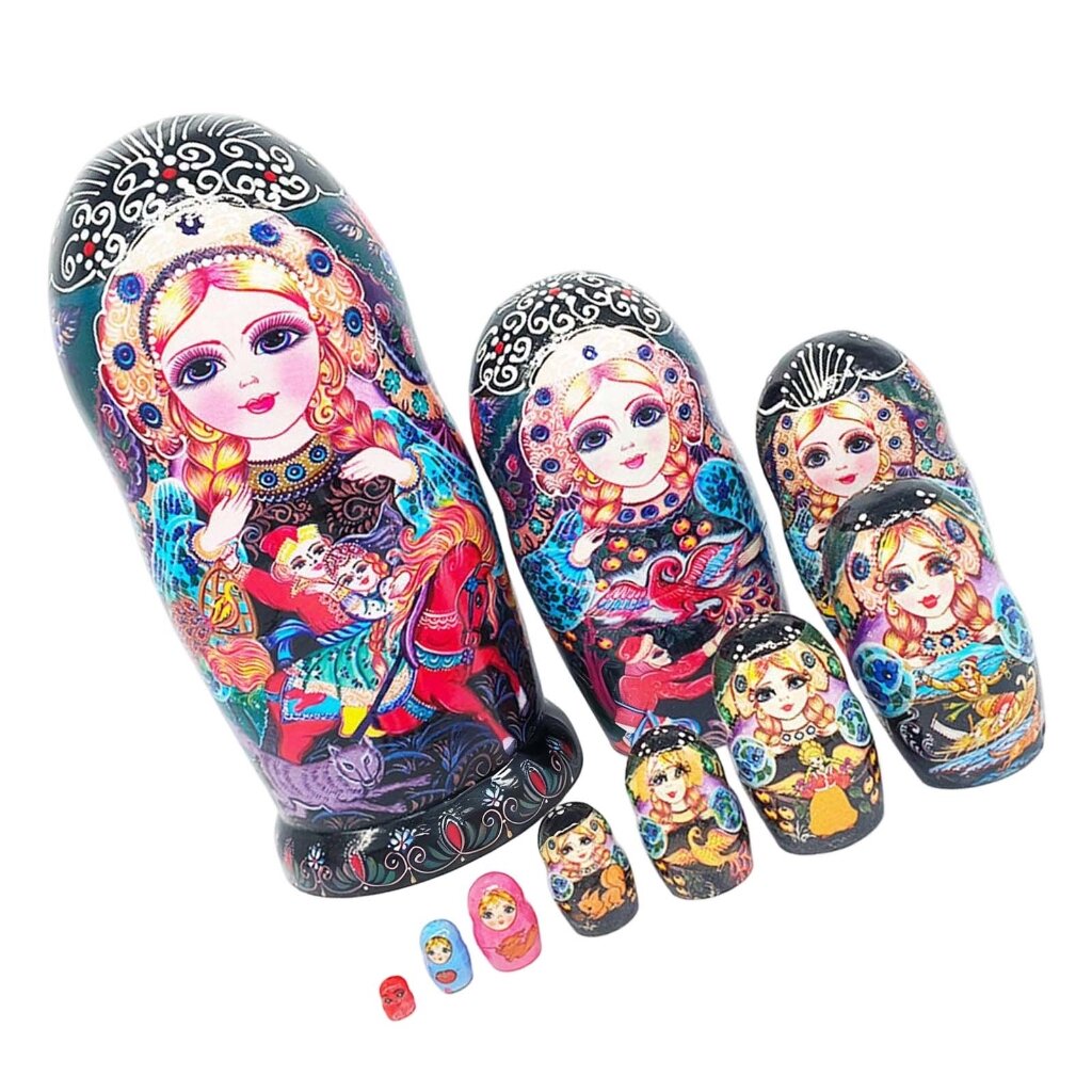 Ручная Роспись Русских Матрешек, 10-Слойная Игрушка-Матрешка для Детей