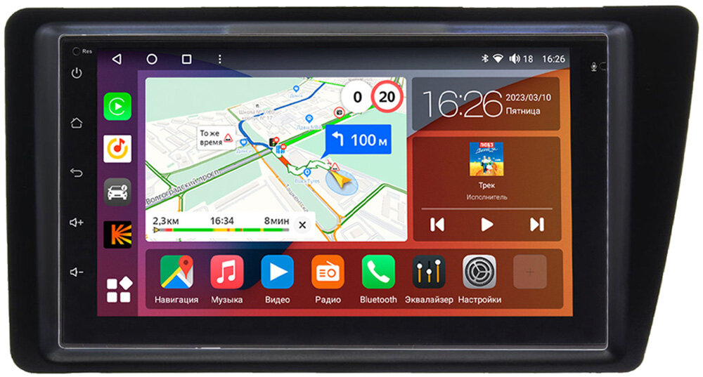 Штатная магнитола Honda Civic 7 2000-2006 (левый руль) Canbox H-Line 4478-RP-HNCV03L-101 Android 10 (4G-SIM, 6/128, DSP, QLed)