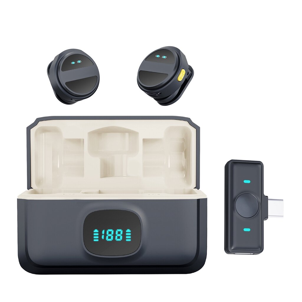 Беспроводные Петличные Микрофоны с Лацканами для Мобильных телефонов ПК Ноутбуков, Записывающих Потоковую передачу