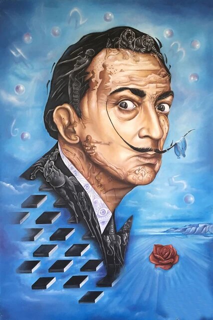 Алмазная картина Сальвадор Дали, 80x100 см, цвет 2