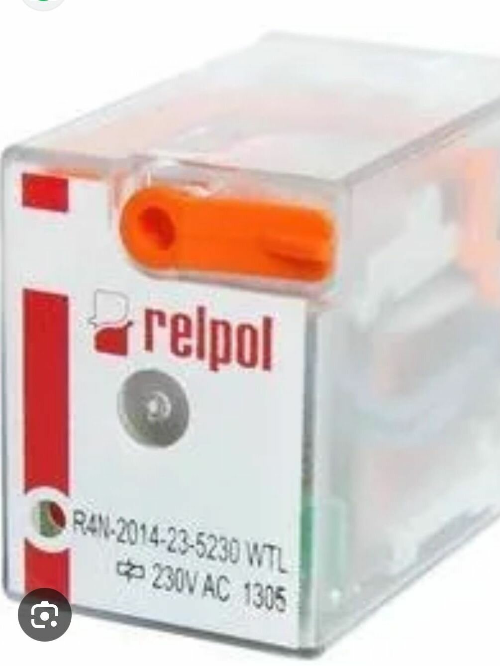Реле Relpol R4N-2014-23-5230-WTL 6A 4CO AgNi 230В AC кнопка тест, механический индикатор LED IP40