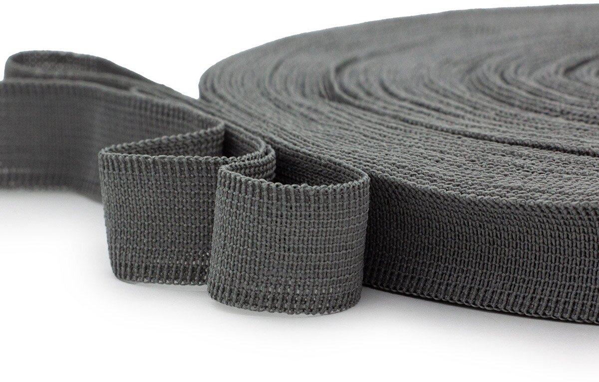 Тесьма окантовочная для шитья "Лента", 1,8-2 см*30 м, серая, 4,3 г/м