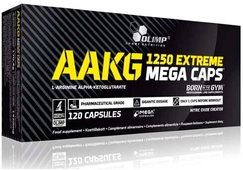 Olimp AAKG 1250 Extreme Mega Caps (Аргинин Альфа-Кетоглутарат) 120 капсул (Olimp)