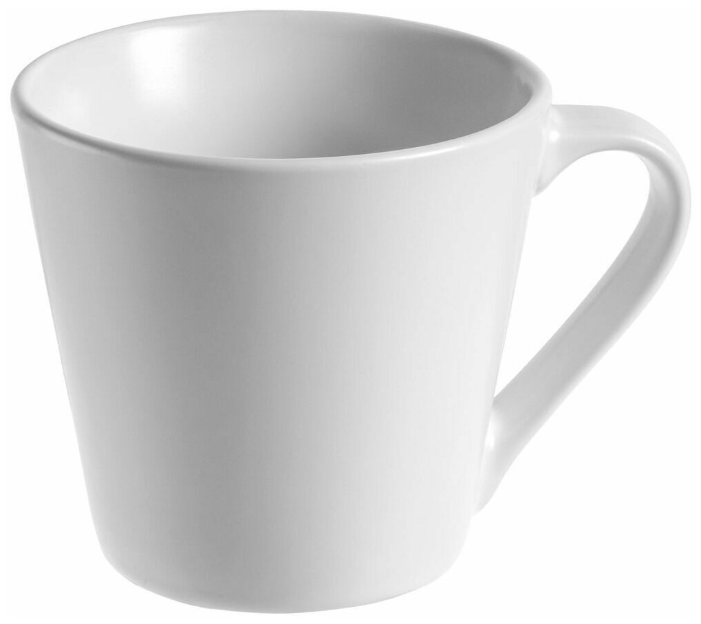 Кружка Modern Bell, матовая, белая, фаянс, 240 мл