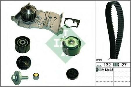 Комплект ремня ГРМ DACIA / RENAULT CLIO II / CLIO III / INA 530064030