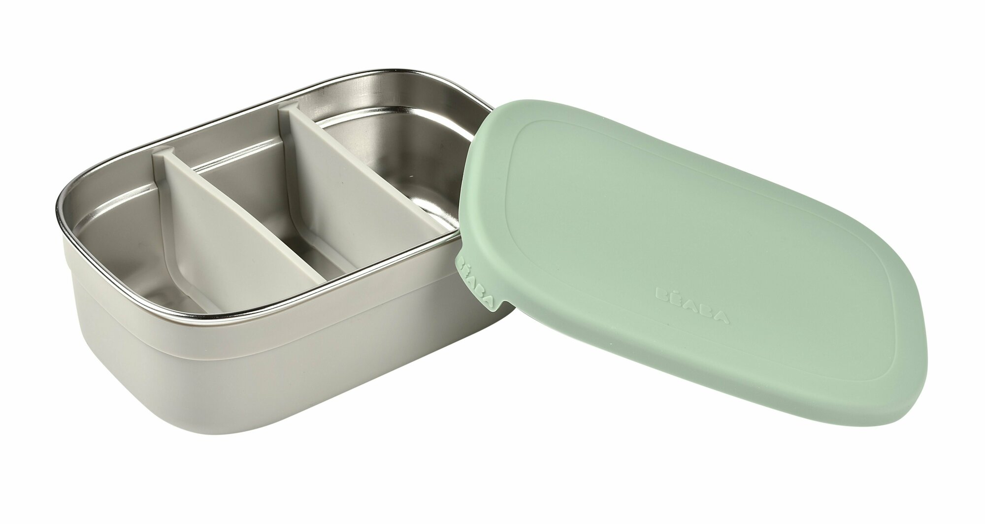 Контейнер для ланча 750 мл. BEABA BOITE REPAS INOX GRIS / Ланч-бокс для еды и закусок