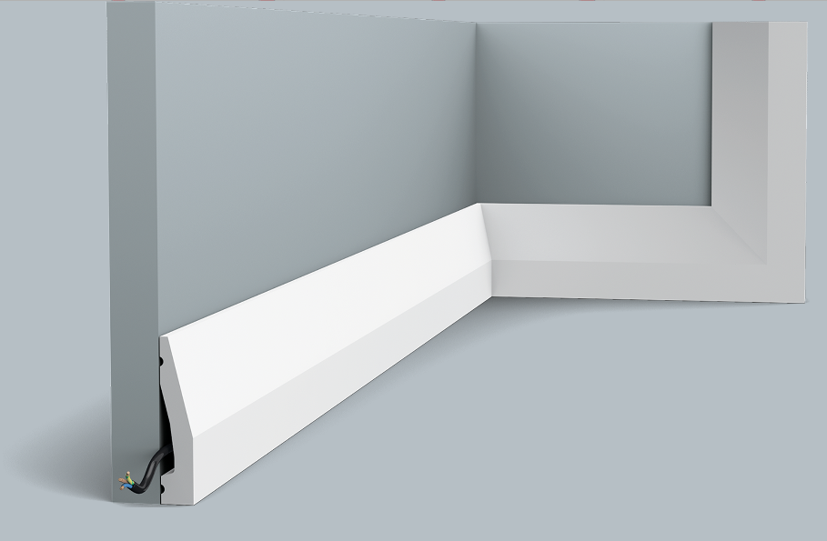 Плинтус Orac Decor SX159 Д200xШ1.2xВ6 см Лепнина из Дюрополимера / Орак Декор.