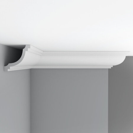 Плинтус Потолочный Гладкий Decomaster 96274 В120хШ120хД2400 мм / Декомастер.