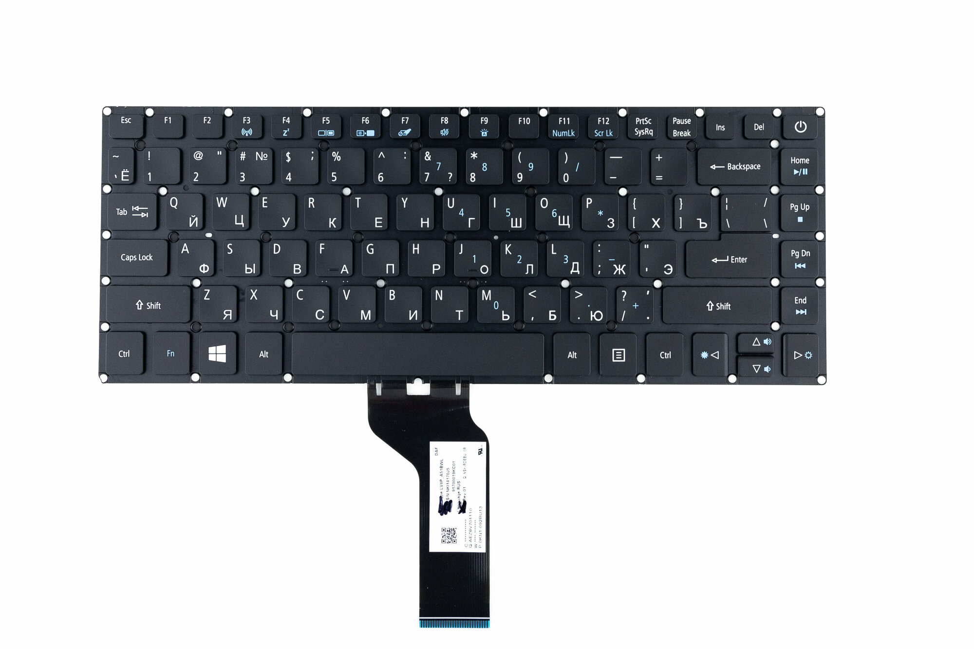 Клавиатура для Acer SF314-51 с подсветкой p/n: LV4P-A51BWL, NKI14170J7, 93801F2BKC01