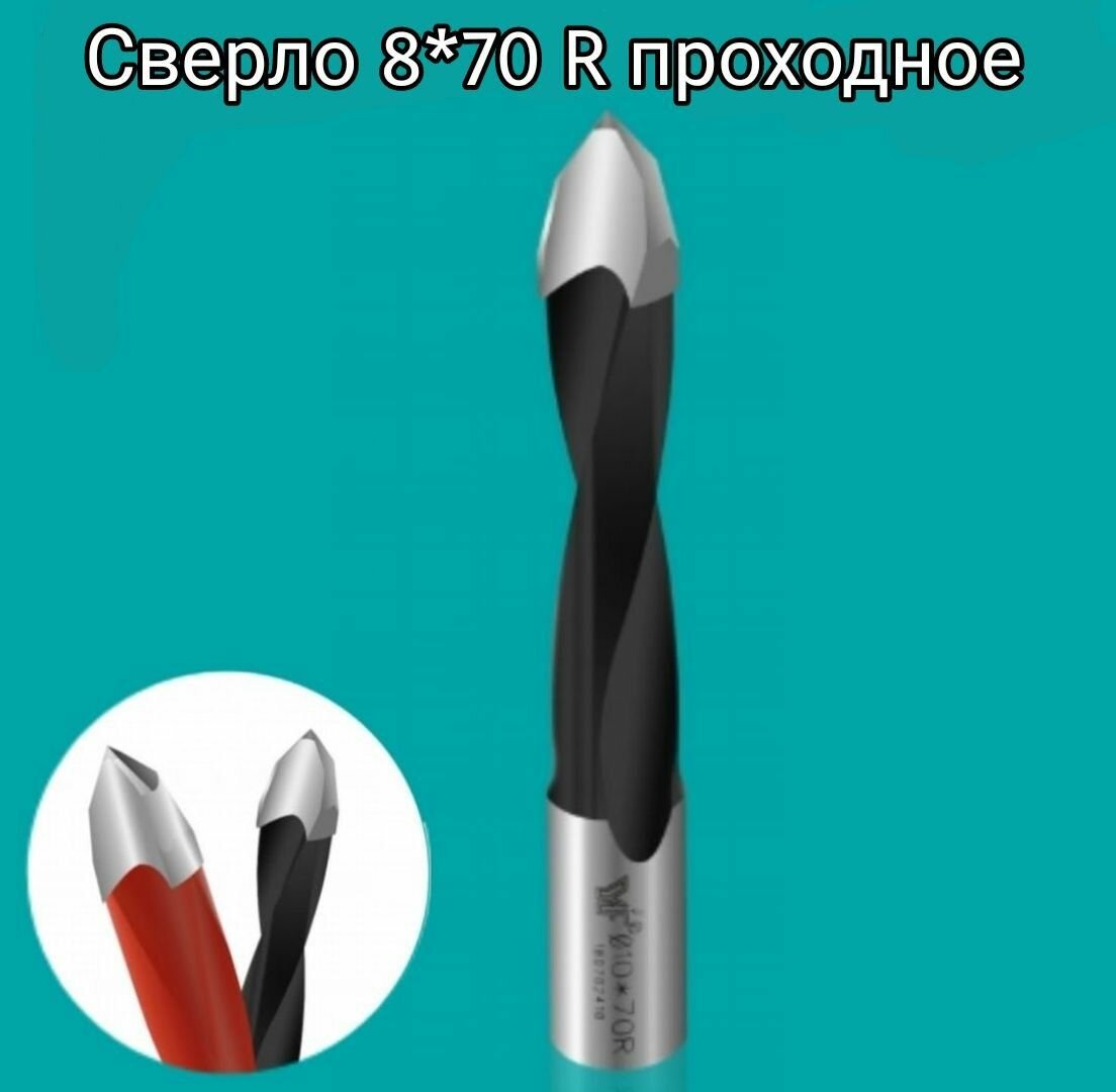Сверло 8*70 R проходное