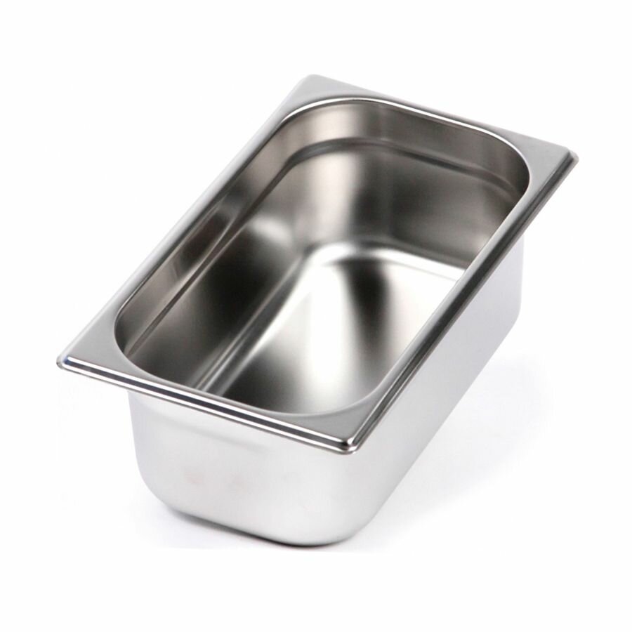 Гастроемкость из нержавеющей стали GN 1/4-100, поддон пищевой, размер 26,5х16,2х10 см, емкость 2,5 л.