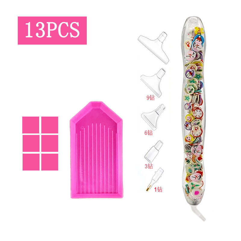 2026 Новейший набор инструментов для алмазной живописи с резиновым точечным пером, замена головки пера, комбинация, экспортный узор, новинка