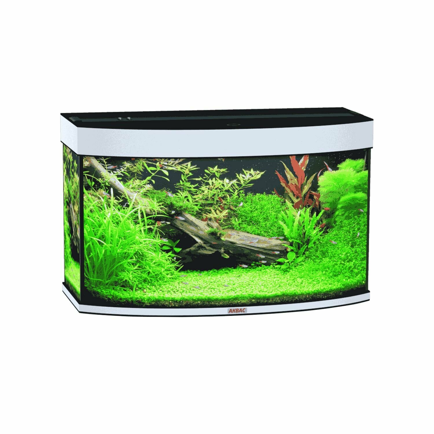 Аквариум панорамный 190 литров с крышкой и освещением (92*47*57 см) Аквас