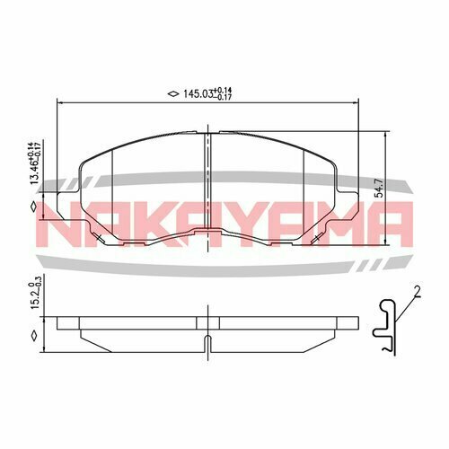 Тормозные колодки Nakayama p0644ny