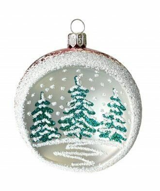 Шар на елку с лункой "хвойный" 75мм