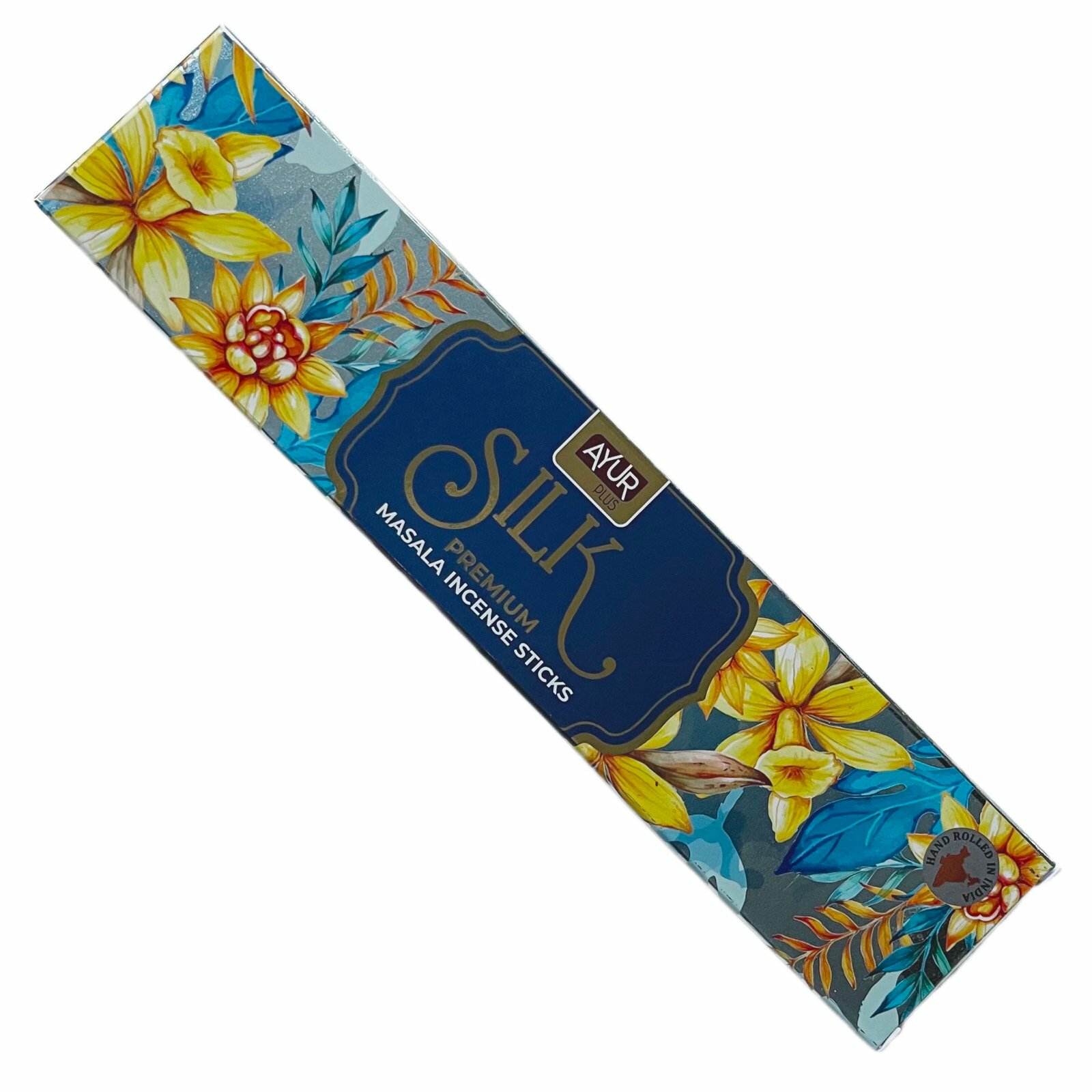 SILK Premium Masala Incense Sticks, Ayur Plus (шелк, ароматические масала палочки премиум-класса, Аюр Плюс), 18 г.