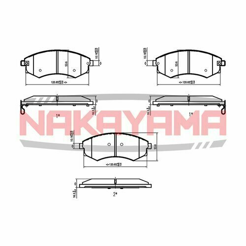 Колодки тормозные дисковые Nakayama p0144ny