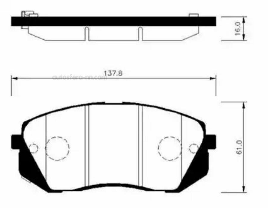 HSB HP0048 Колодки тормозные дисковые передние HYUNDAI Tucson (09-), ix35 KIA Sportage (10-)