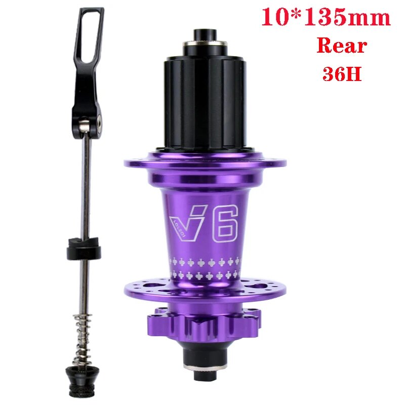 Задняя втулка LQ.LEQI V6 фиолетовая 36H 10*135mm