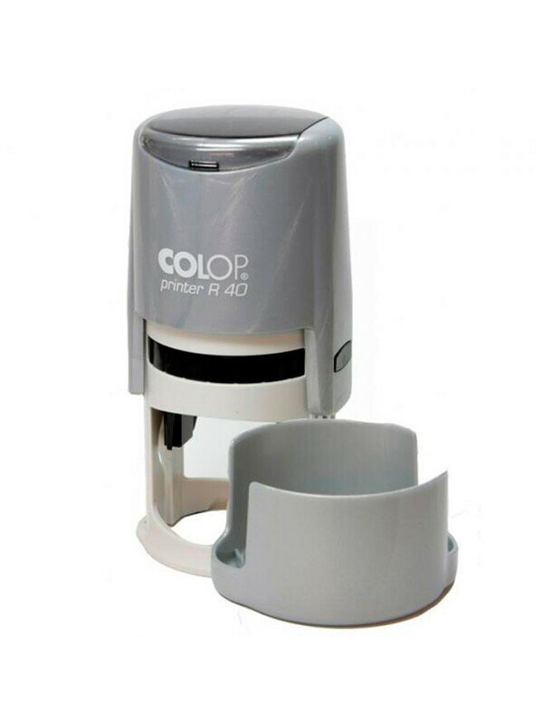 Оснастка Colop для круглой печати D40 с крышкой, серебро