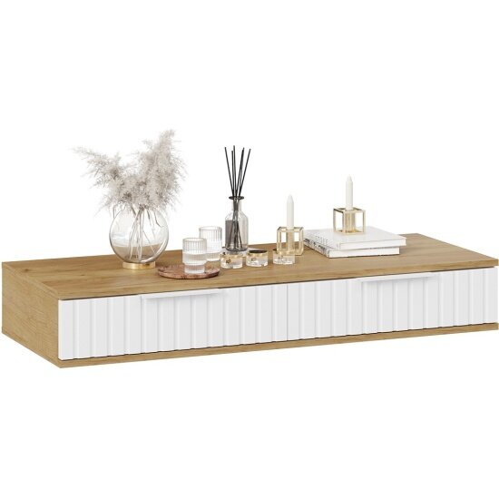 Стол туалетный Трия Хилтон Дуб Крафт Золотой/Белый матовый