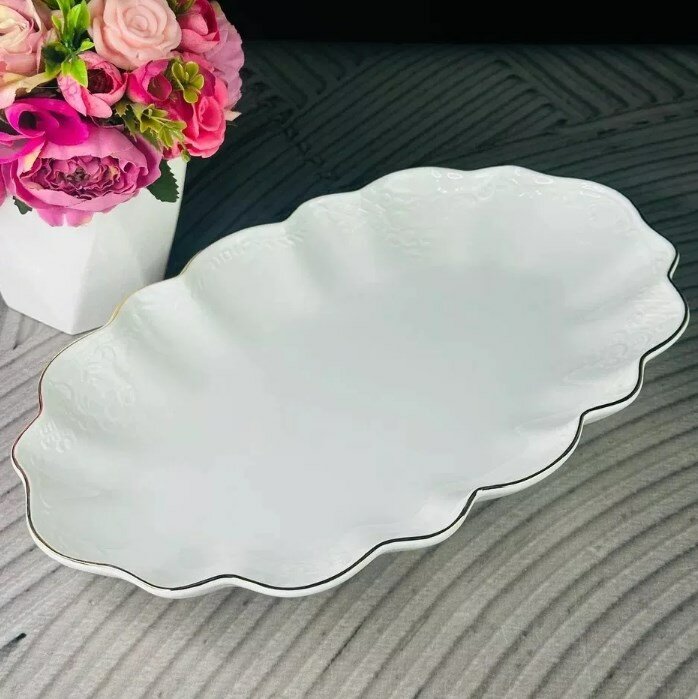 Блюдо овальное 31см MARIA GOLD Фарфор 226-187 118-226-187