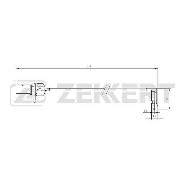 ZEKKERT bs-8108 (4G0615121) датчик износа тормозных колодок Audi (Ауди) a4 IV 12- a5 10- a6 IV 10-