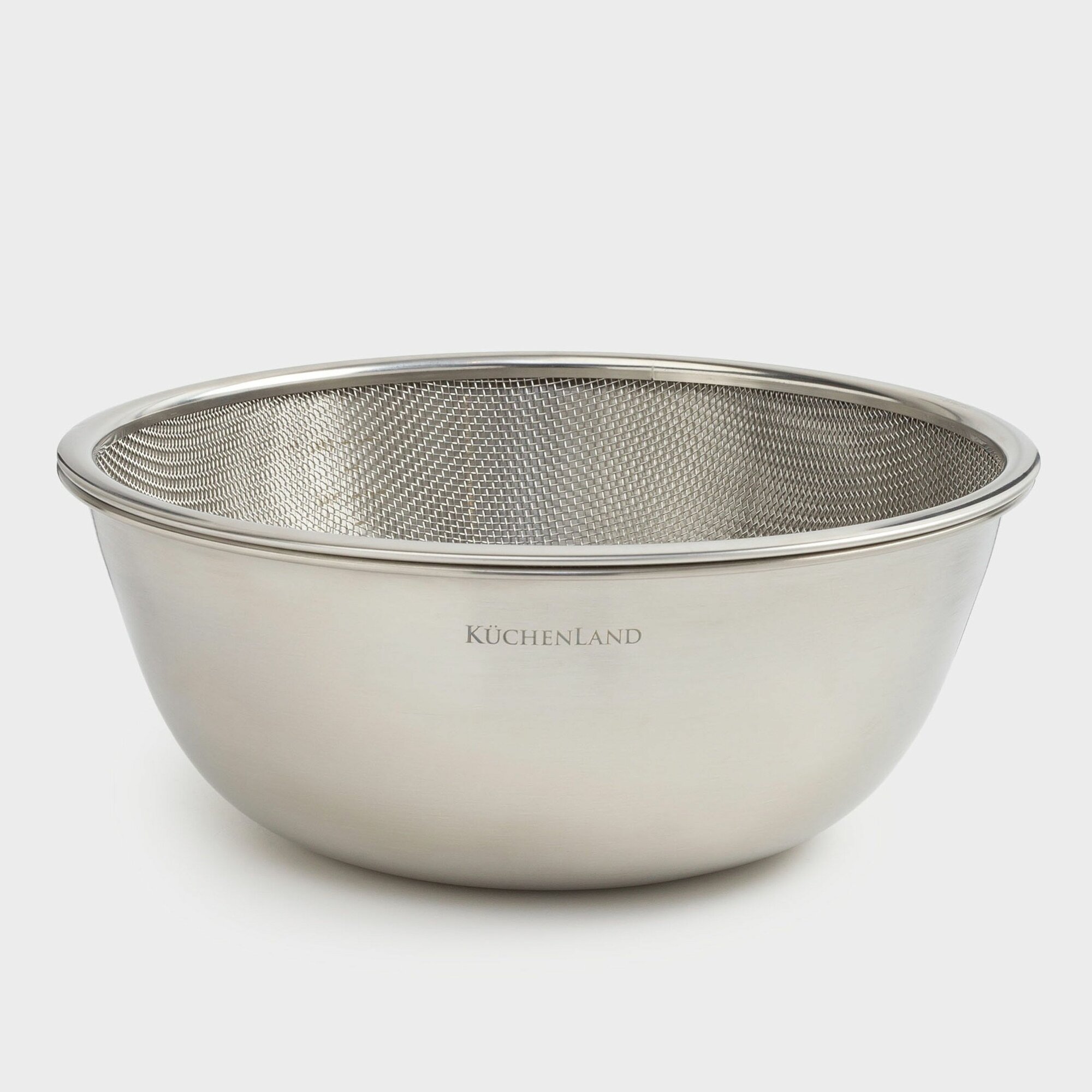 Набор из миски и дуршлага, 22 см, 2 пр, сталь, Classic, Kuchenland