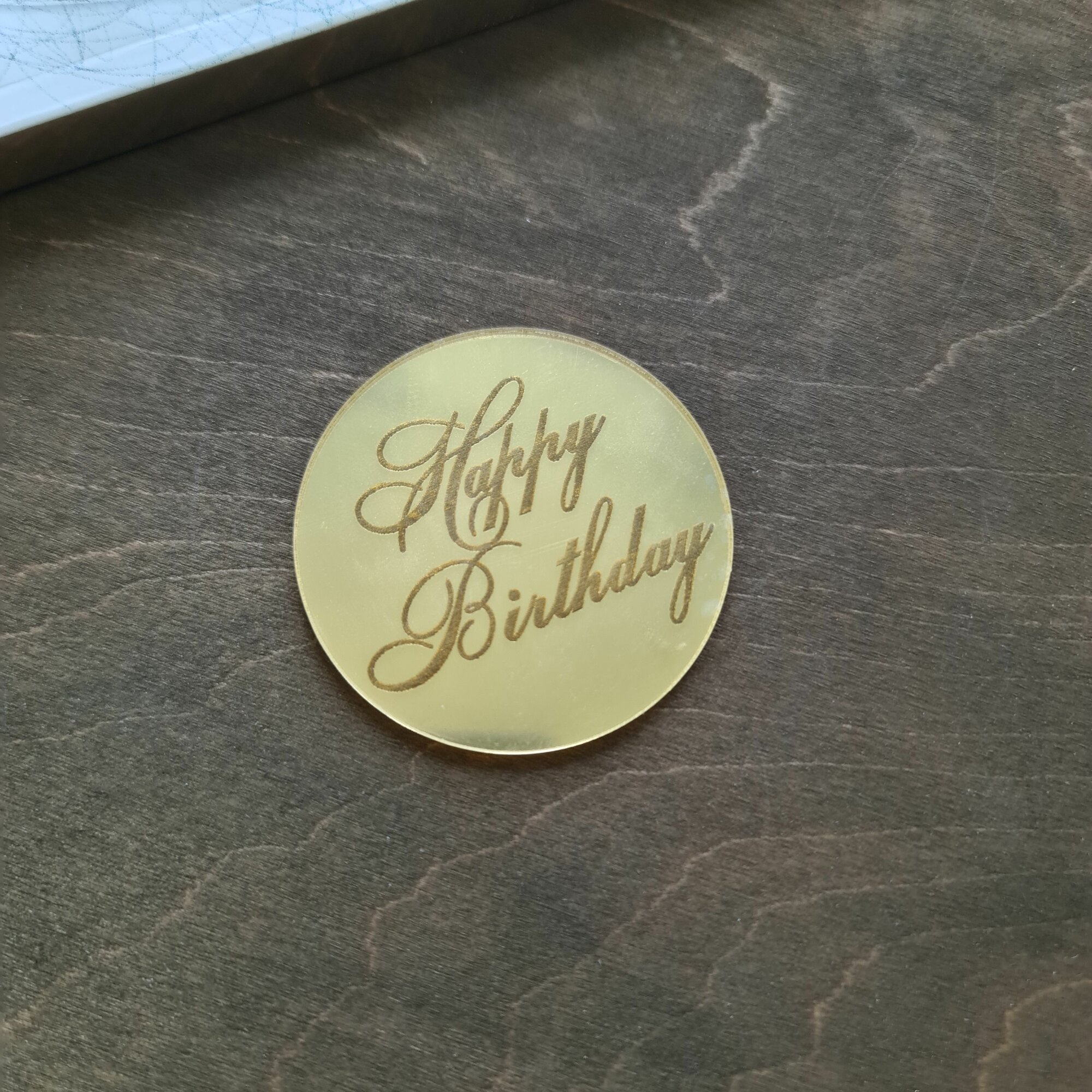 Топпер для торта с надписью Happy Birthday/ для украшения десертов на день рождения и Юбилей мамы, папы, мужа/ в наборе 1 шт