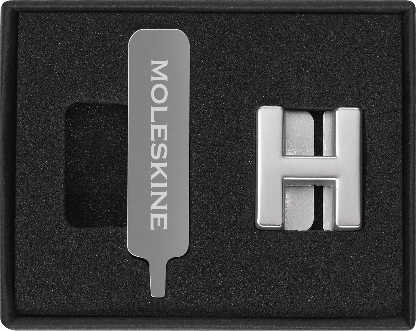 Шильдик-символ Moleskine Symbols PINS SILVER буква H серебристый