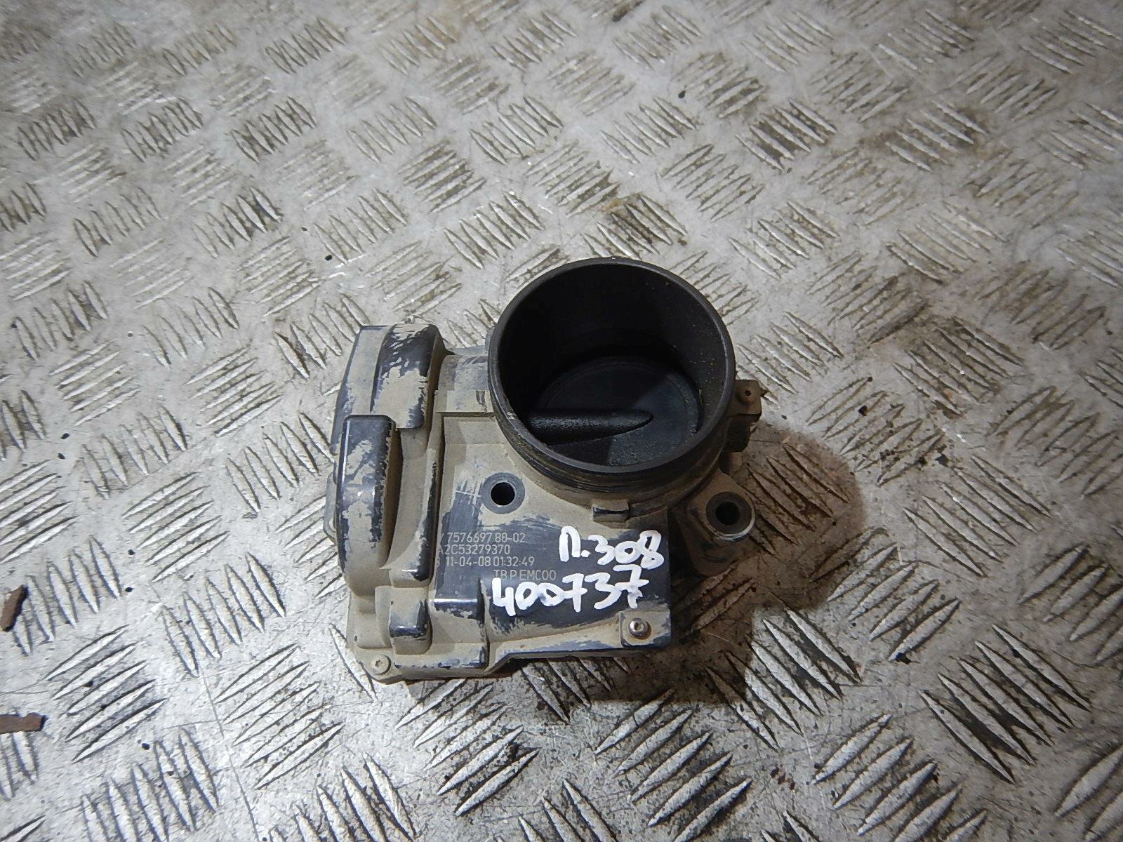 Б/У Заслонка дроссельная электрическая, Peugeot (Пежо)-308 (07-) PEUGEOT 308 (07-) 1,6 ЕР6,120 л.с. Без видимых поврежден...