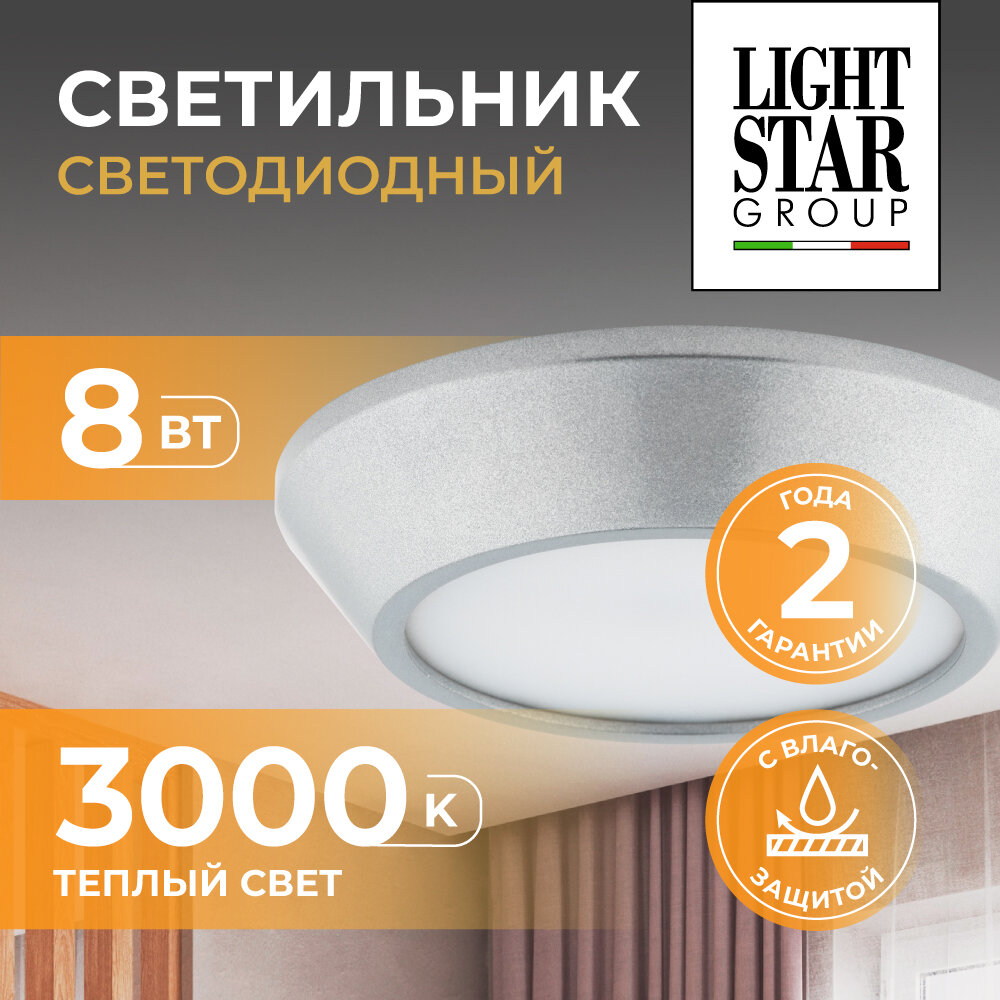 214792 Светильник URBANO MINI LED 8W 770LM хром 3000K IP65, шт